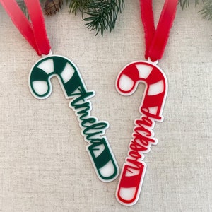 Candy Cane Christmas Stocking Tags Personalized Stocking Tags Christmas ...