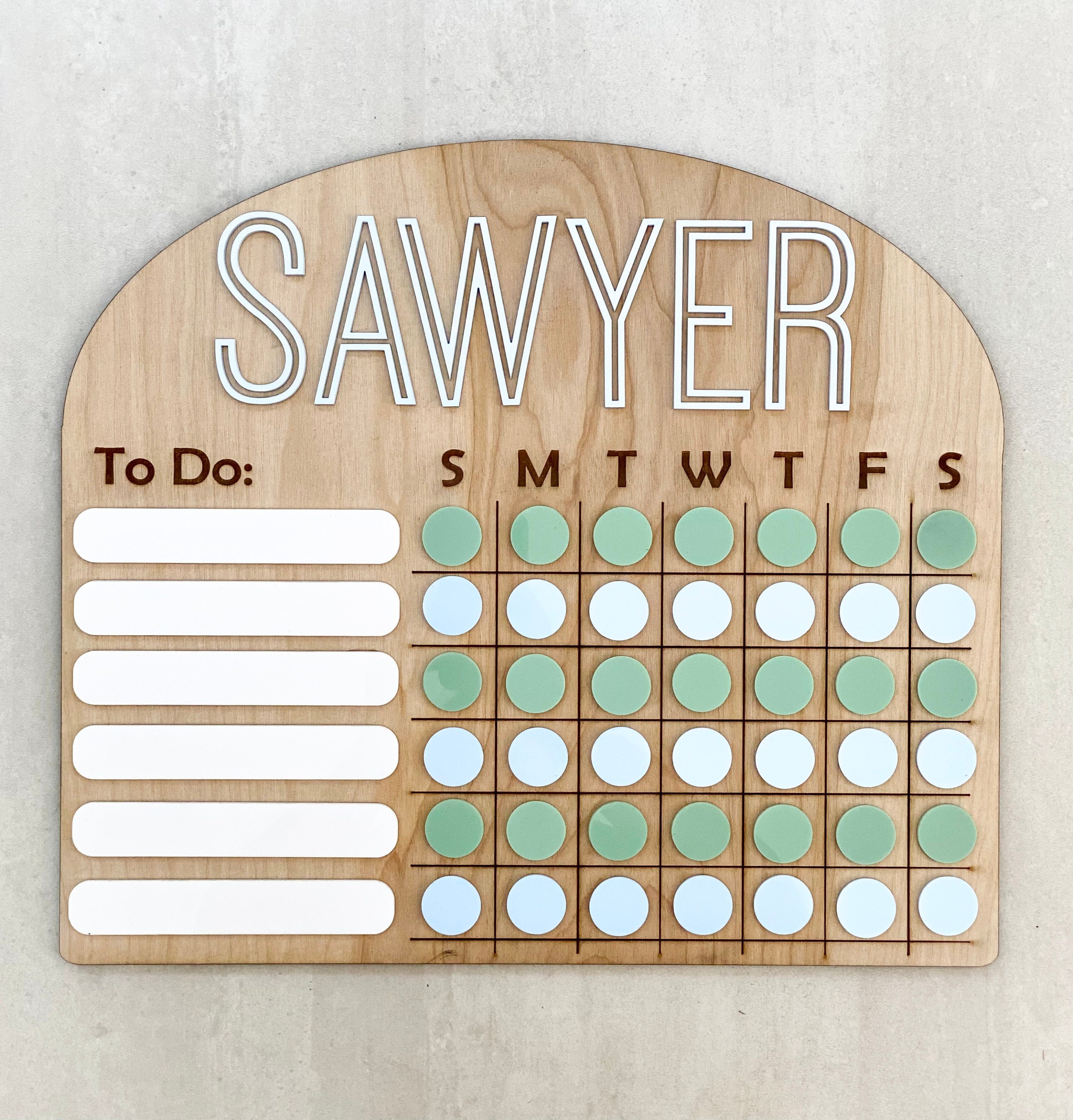 Dry Erase Chore Chart Personalized Kids Chore Chart - Etsy