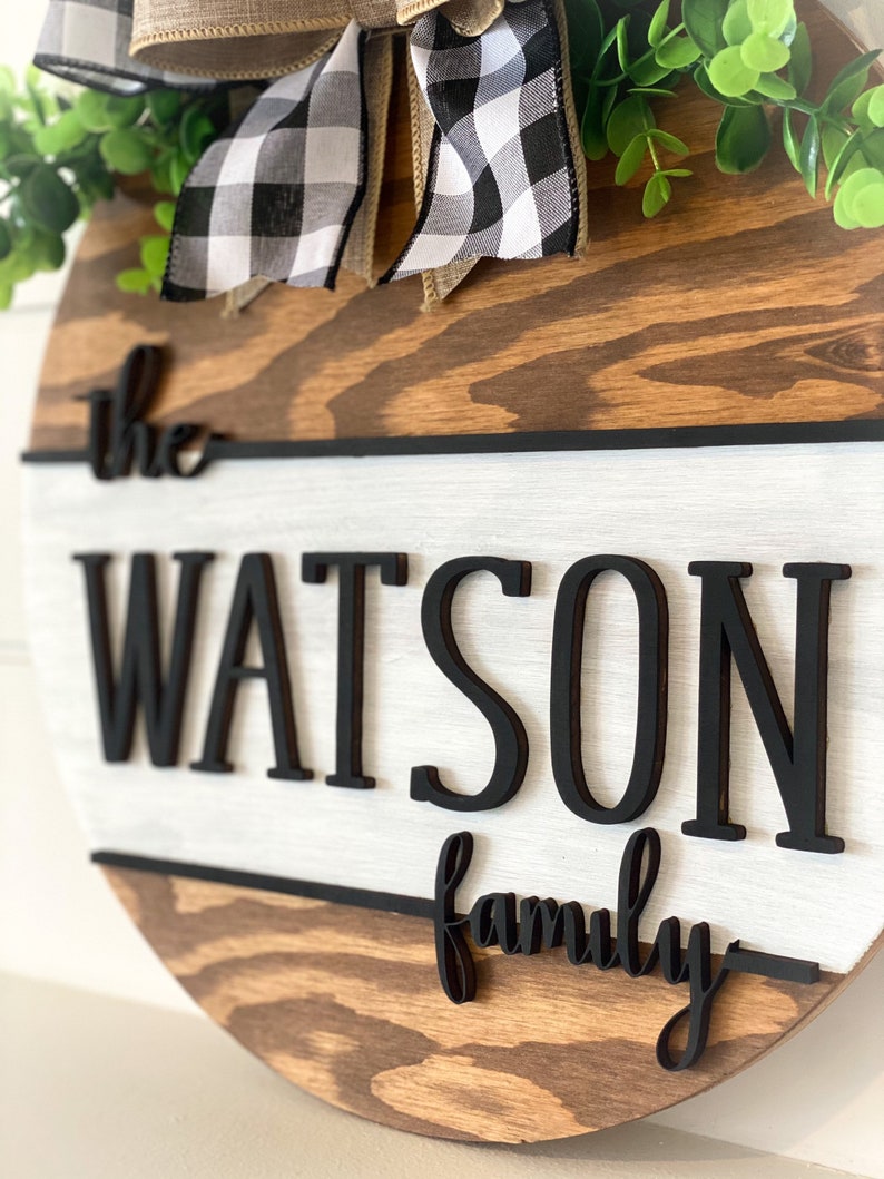 Custom Welcome Door Sign Front Door Decor Family Name Sign - Etsy