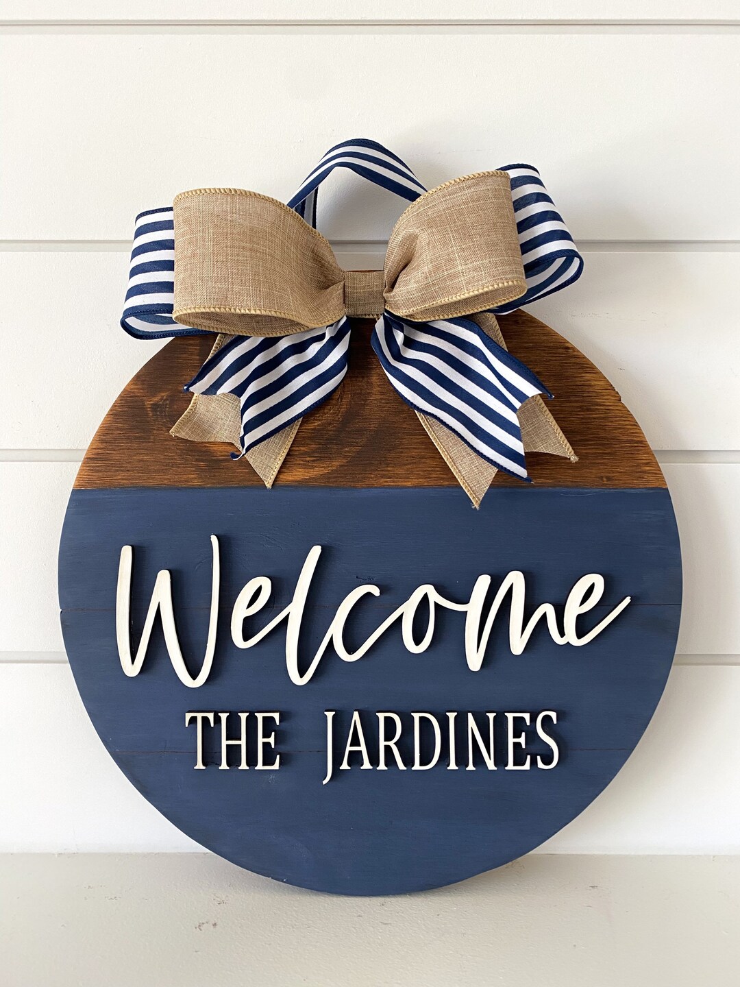 Custom Welcome Door Sign Front Door Decor Personalized Door Hanger ...