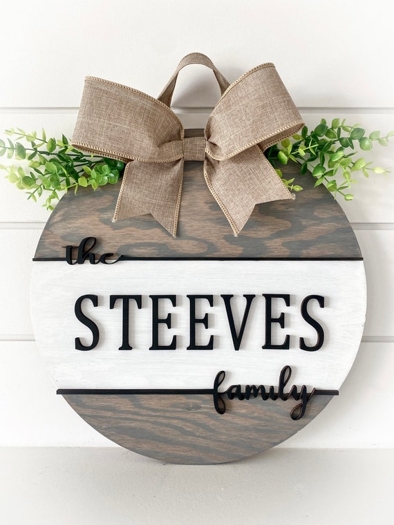 Custom Welcome Door Sign Front Door Decor Family Name Sign - Etsy