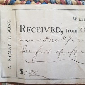 Vintage Invoice A. Ryman & Sons, Antique Receipt; Accounting ...