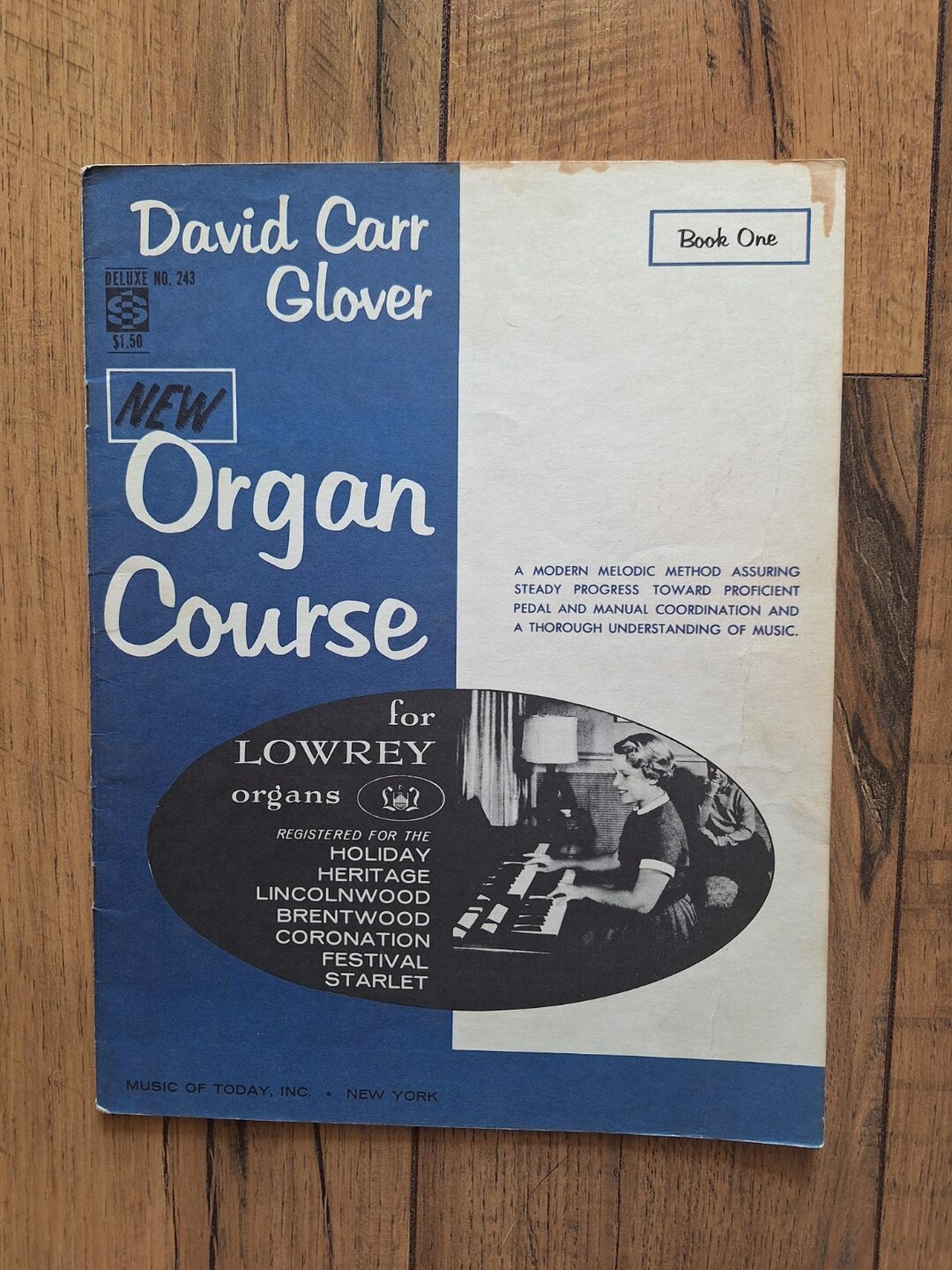 Vintage 1959 David Carr Glover Organ Course Book 1 for Lowery Organs ...
