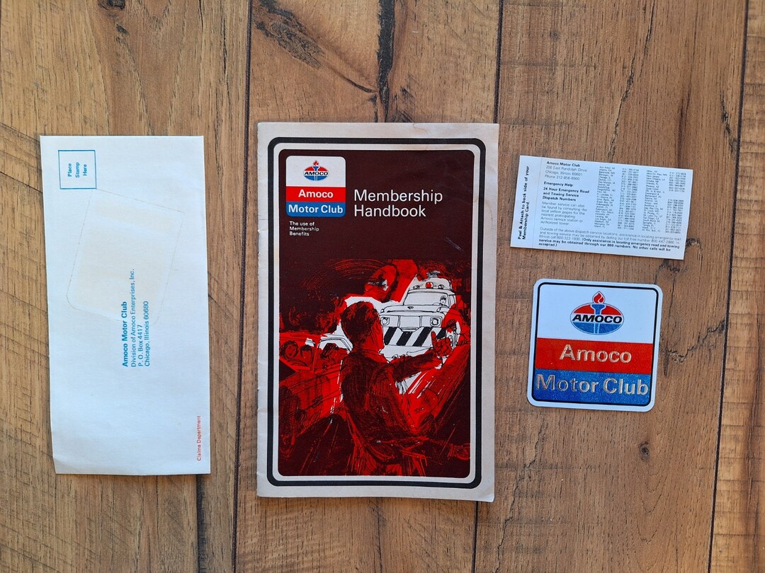 Vintage Amoco Motor Club Membership Handbook; Automobile Clubs; Car ...