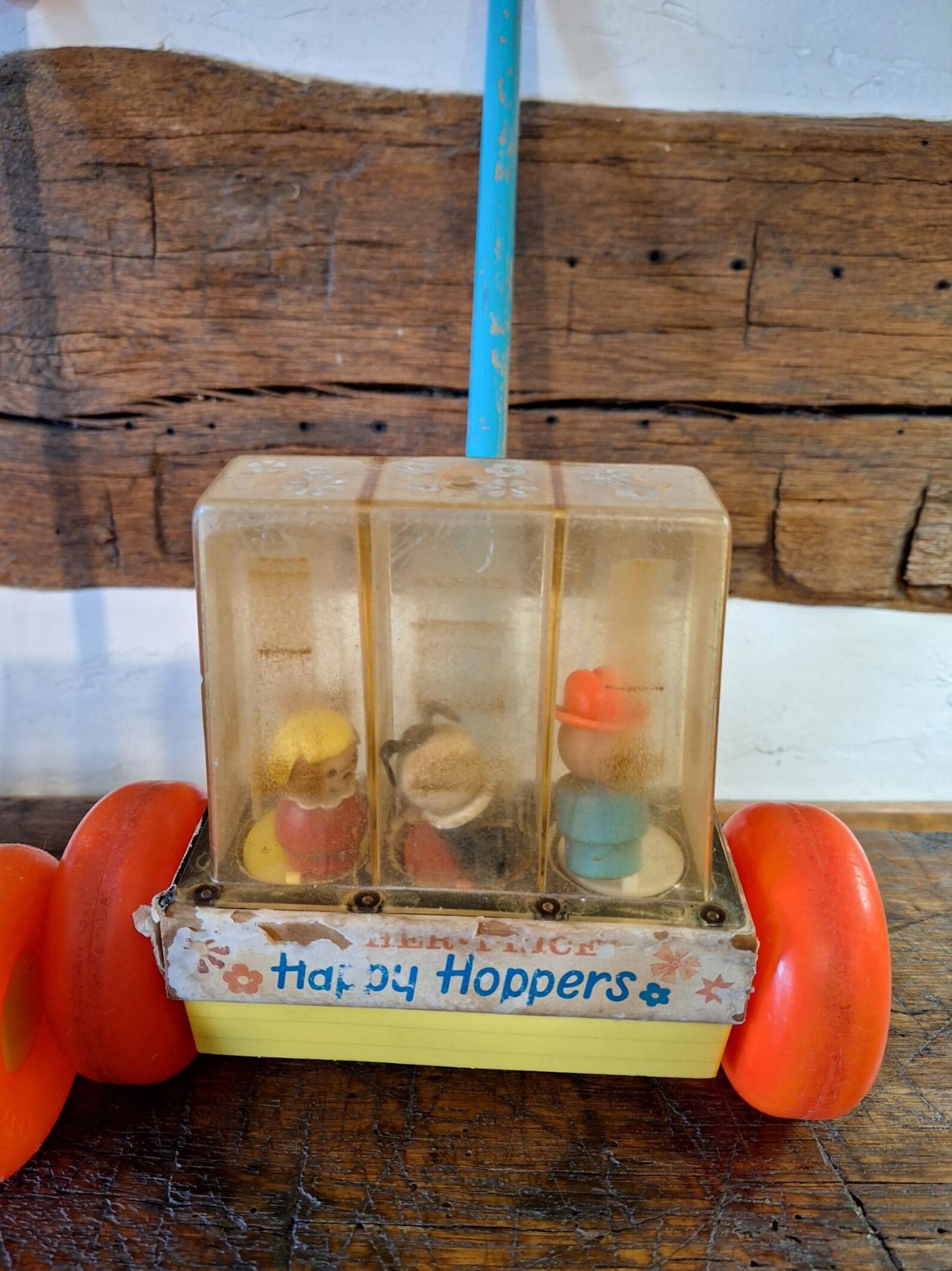 Vintage Fisher Price #121 Happy Hoppers Children's Push Pull Toy With ...