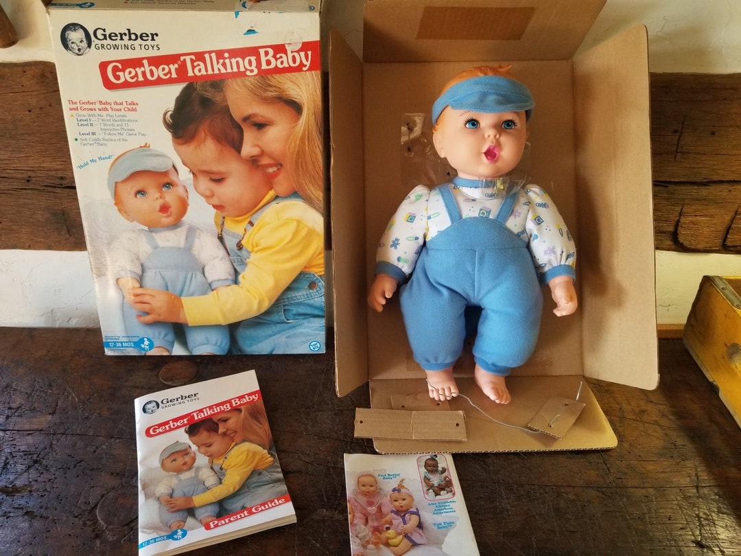 Vintage 1994 Gerber Talking Baby Boy Doll - the Gerber Doll That Talks ...