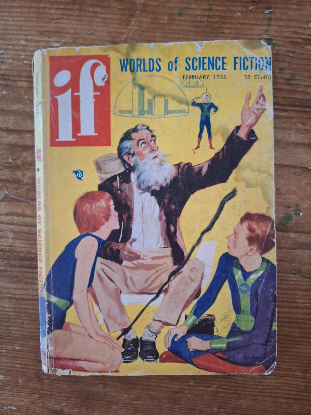 Vintage 1955 If - Worlds of Science Fiction Magazine February - Etsy