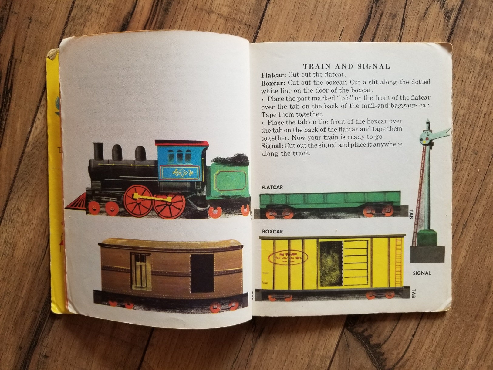 1953 Let's Play Train a Story-book Game Children's Book Treasure Books ...