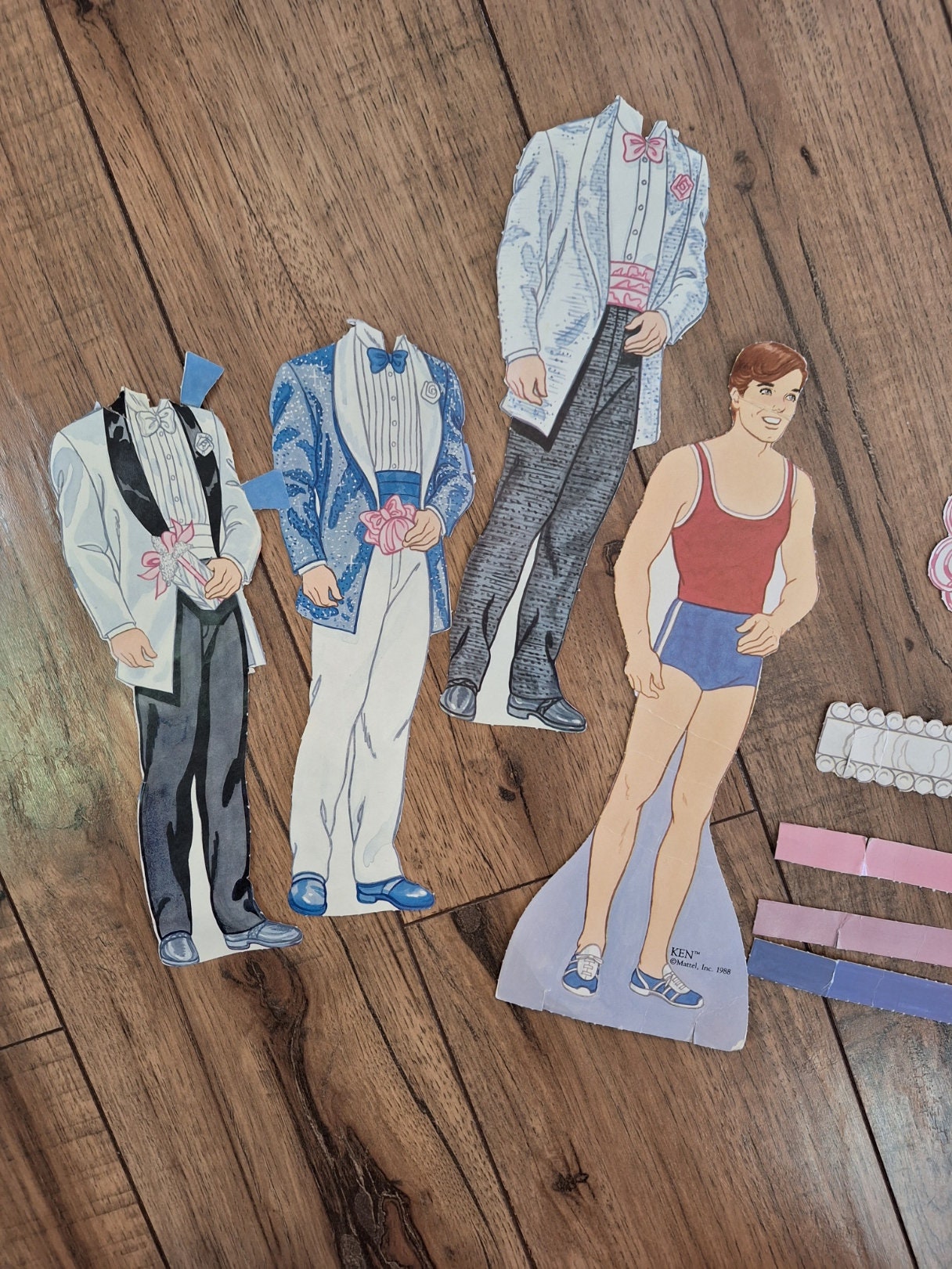 Vintage 1988 Barbie and Ken Paper Dolls and Outfits From Mattel - Etsy