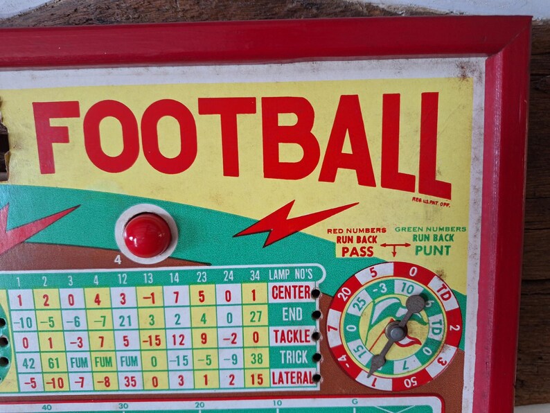 Vintage 1950s Jim Prentice Electric Football Board Game Model 77 - Etsy