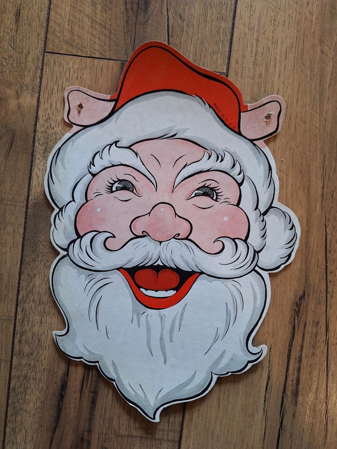 Vintage 1950s Santa Claus Cardboard Die Cut Seasonal Holiday Decor - Etsy
