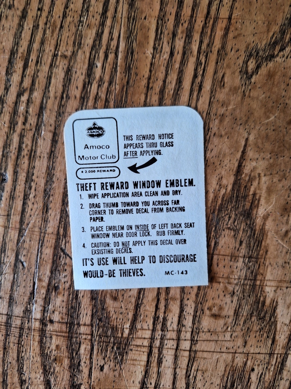 Vintage Amoco Motor Club Sticker Decal Automobile Clubs 3 - Etsy