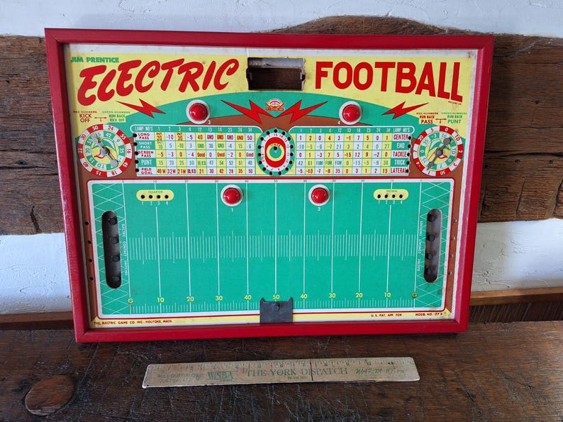 Vintage 1950s Jim Prentice Electric Football Board Game Model 77 - Etsy