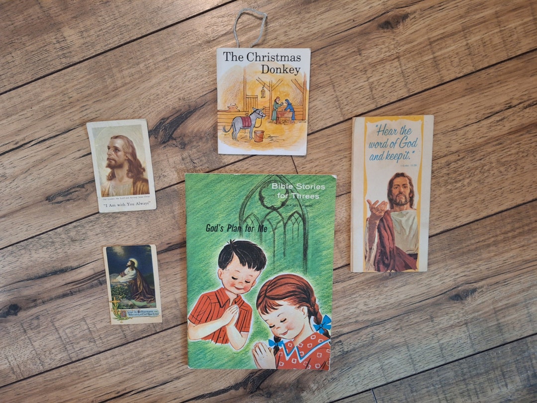 Vintage Christian Ephemera Assorted Lot; Religious Bookmarks and Pocket ...