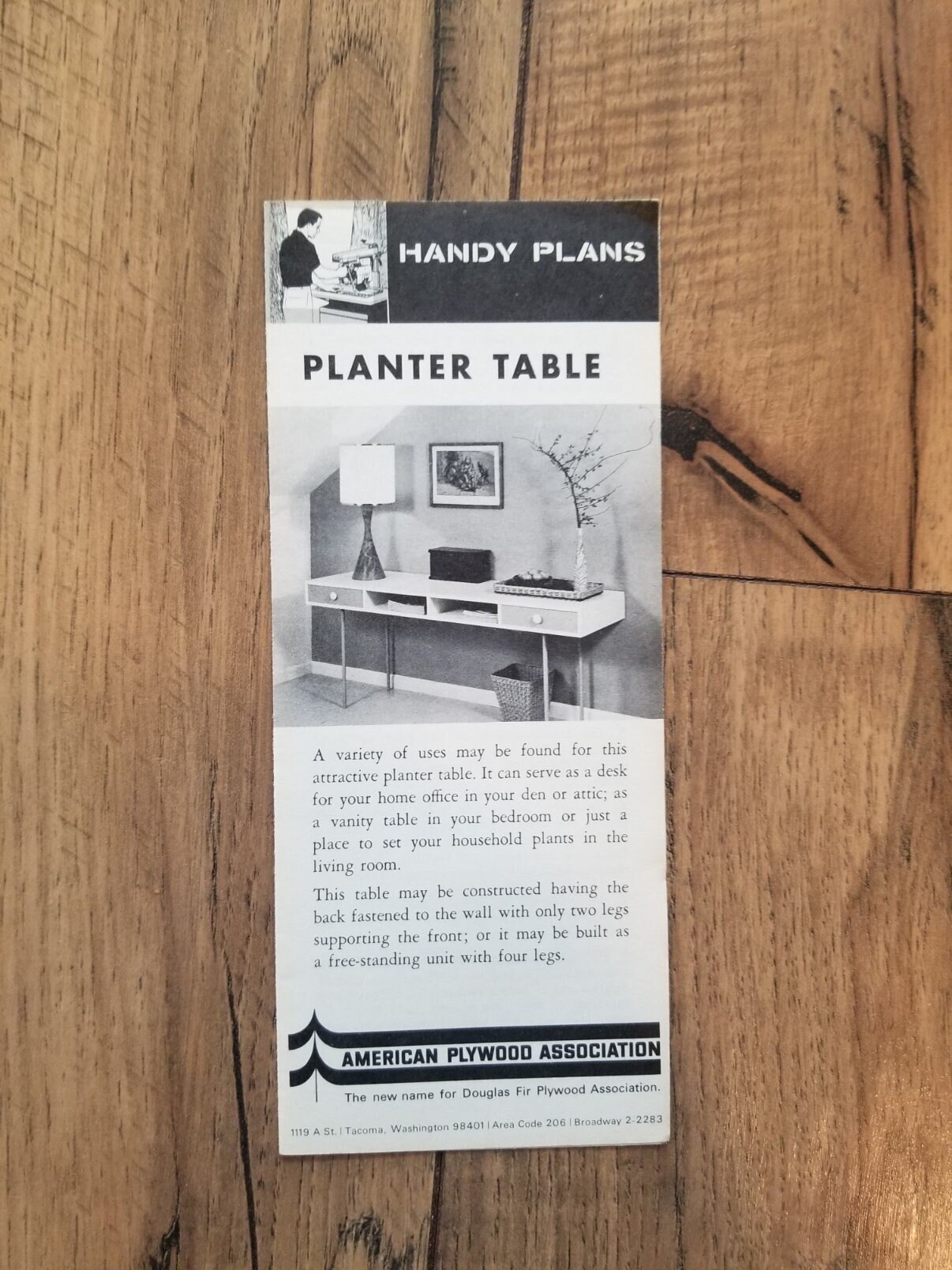 Construction Blueprint Table