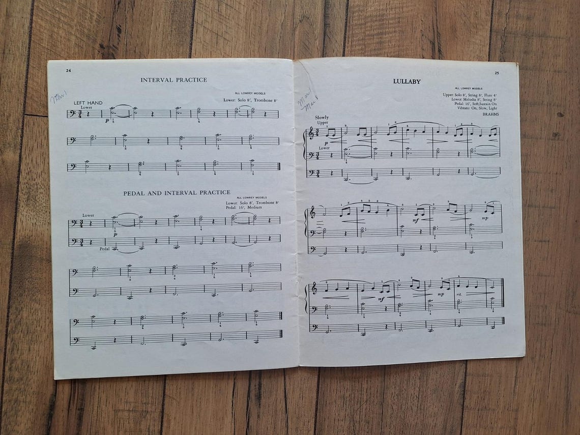 Vintage 1959 David Carr Glover Organ Course Book 1 for Lowery Organs ...