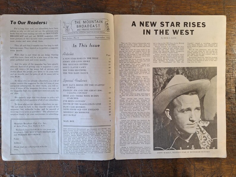 Vintage 1946 the Mountain Broadcast and Prairie Recorder Magazine ...