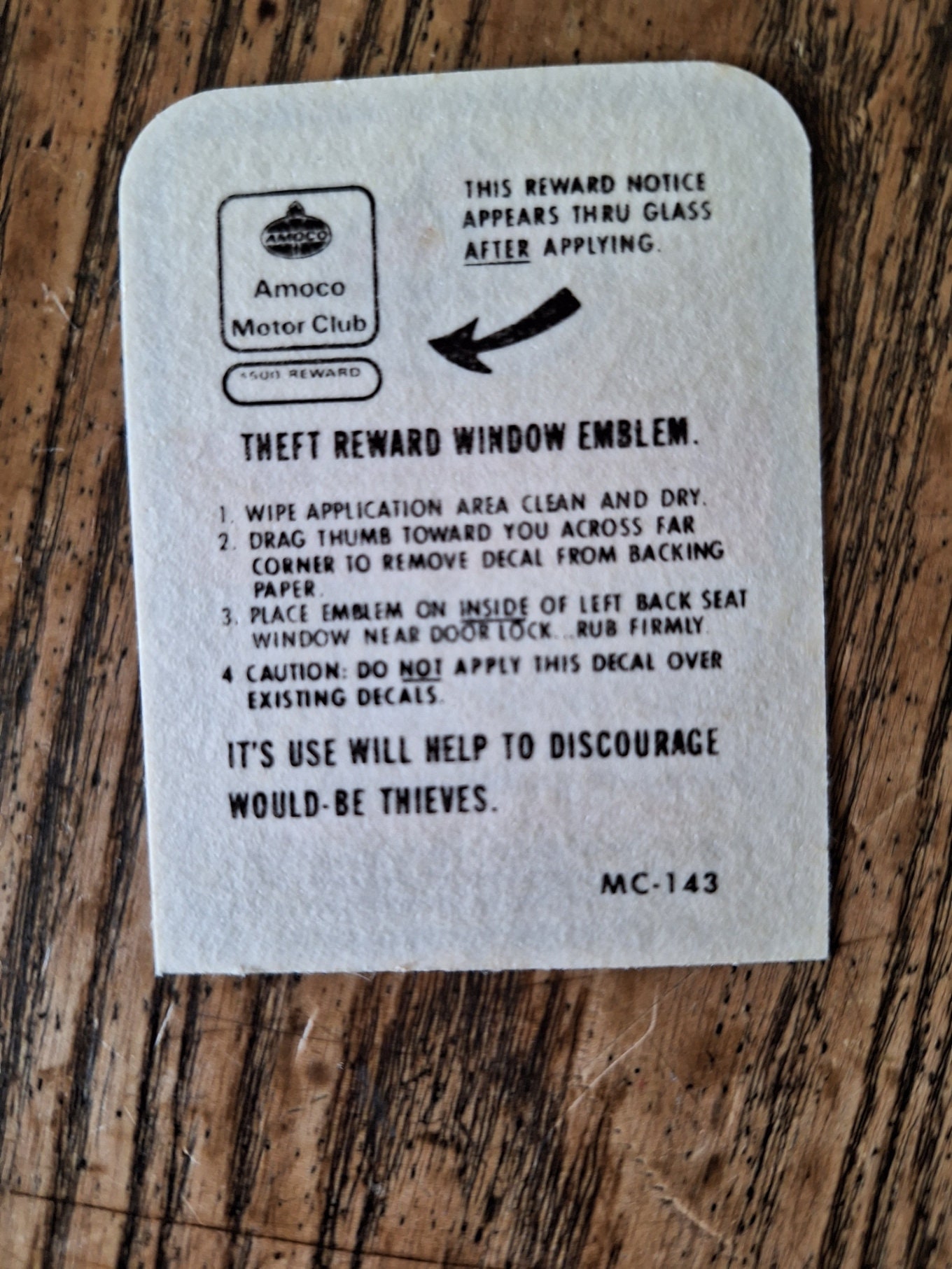 Vintage Amoco Motor Club Sticker Decal Automobile Clubs 3 - Etsy