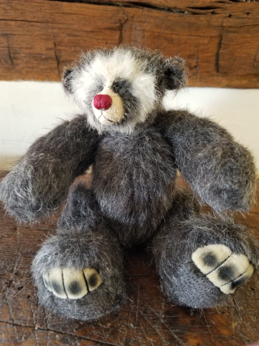Vintage 8" Red Land Bear Company Gray Circus Bear by Mark & Sandy ...