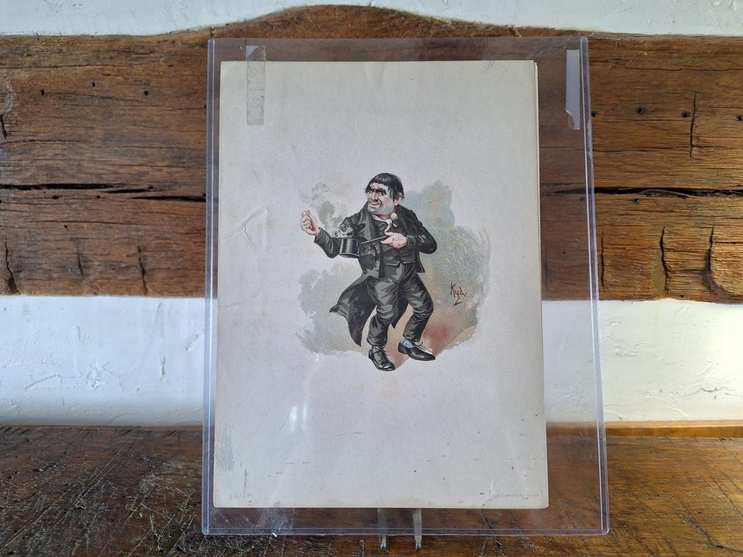 Vintage Victorian Era Litho Print: Charles Dickens' Quilp by KYD ...
