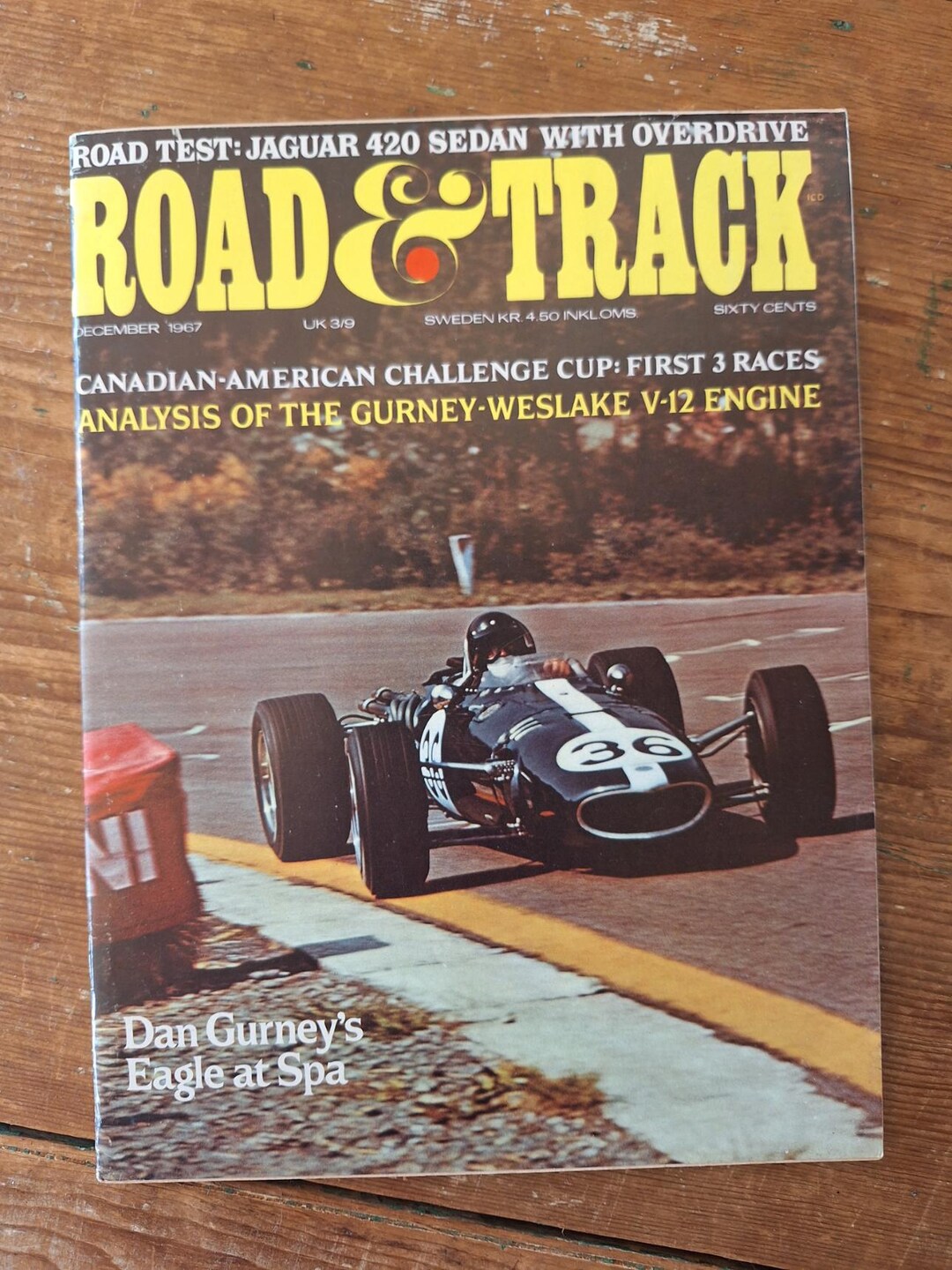 Vintage 1967 December Vol 19 #4 Road & Track Automotive Magazine ...