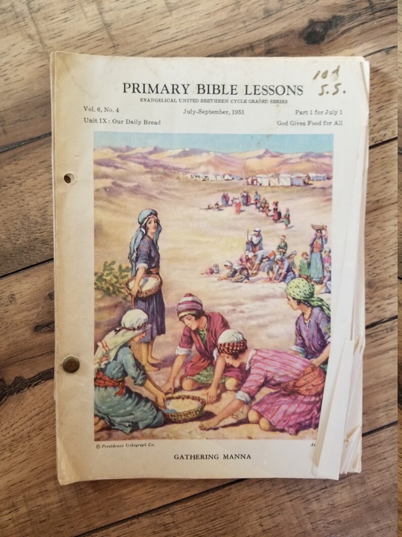 Vintage 1951 Primary Bible Lessons Vol 6 Nos. 3 & 4 July-sep, Apr-june ...