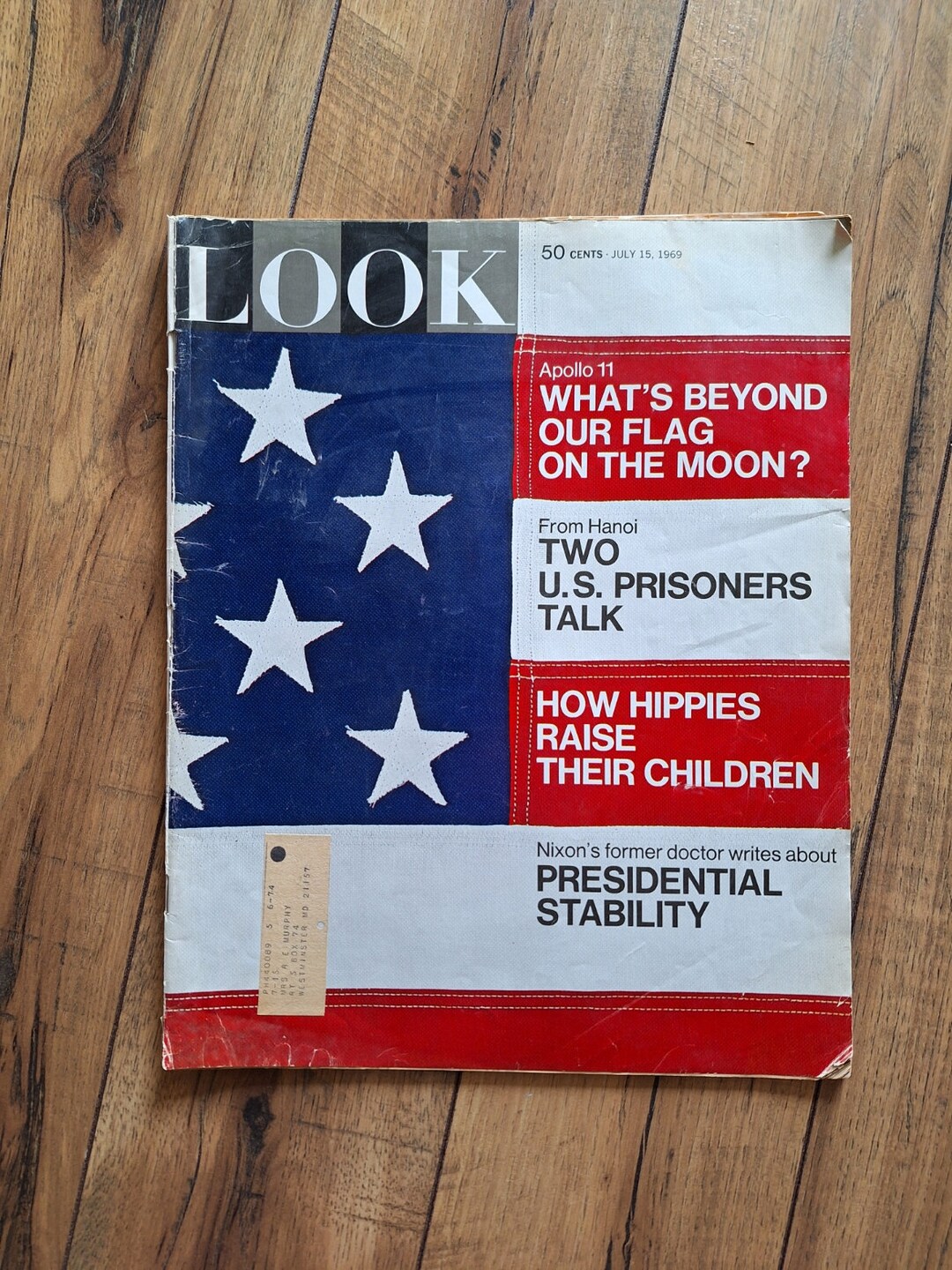 Vintage 1969 Look Magazine July 15; on the Moon, Two US Prisoners ...