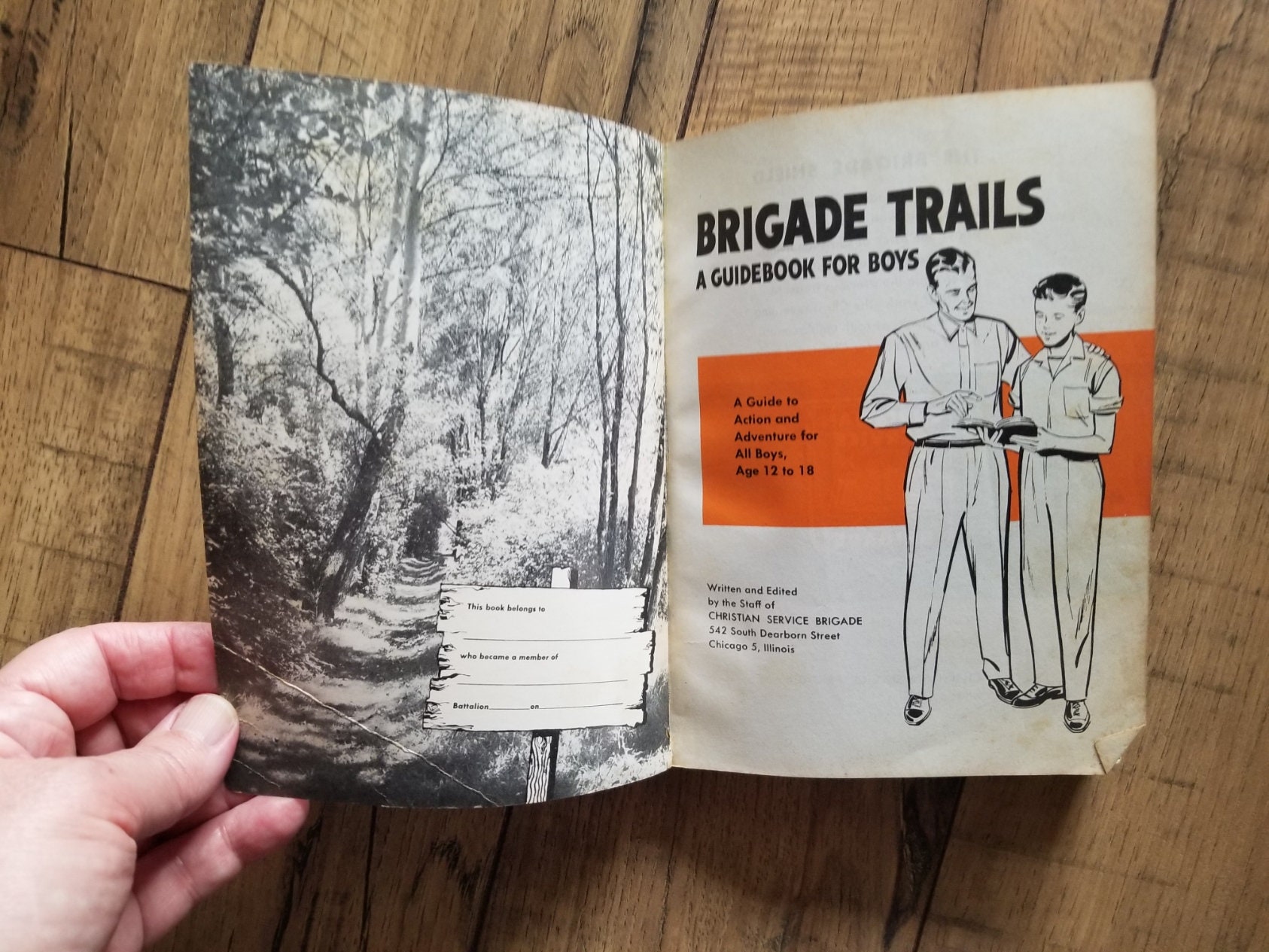 Vintage 1958 8th Edition Brigade Trails, A Guidebook for Boys Christian ...