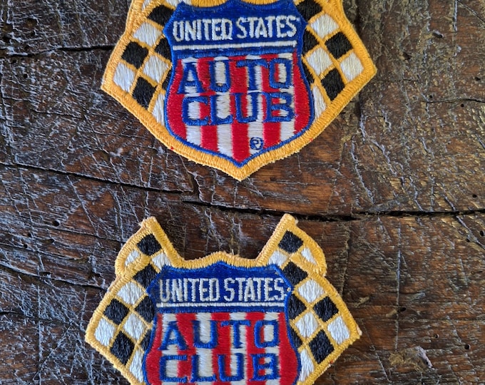 Vintage 1960s to 1970s United States Auto Club Cloth Embroidered Patch ...