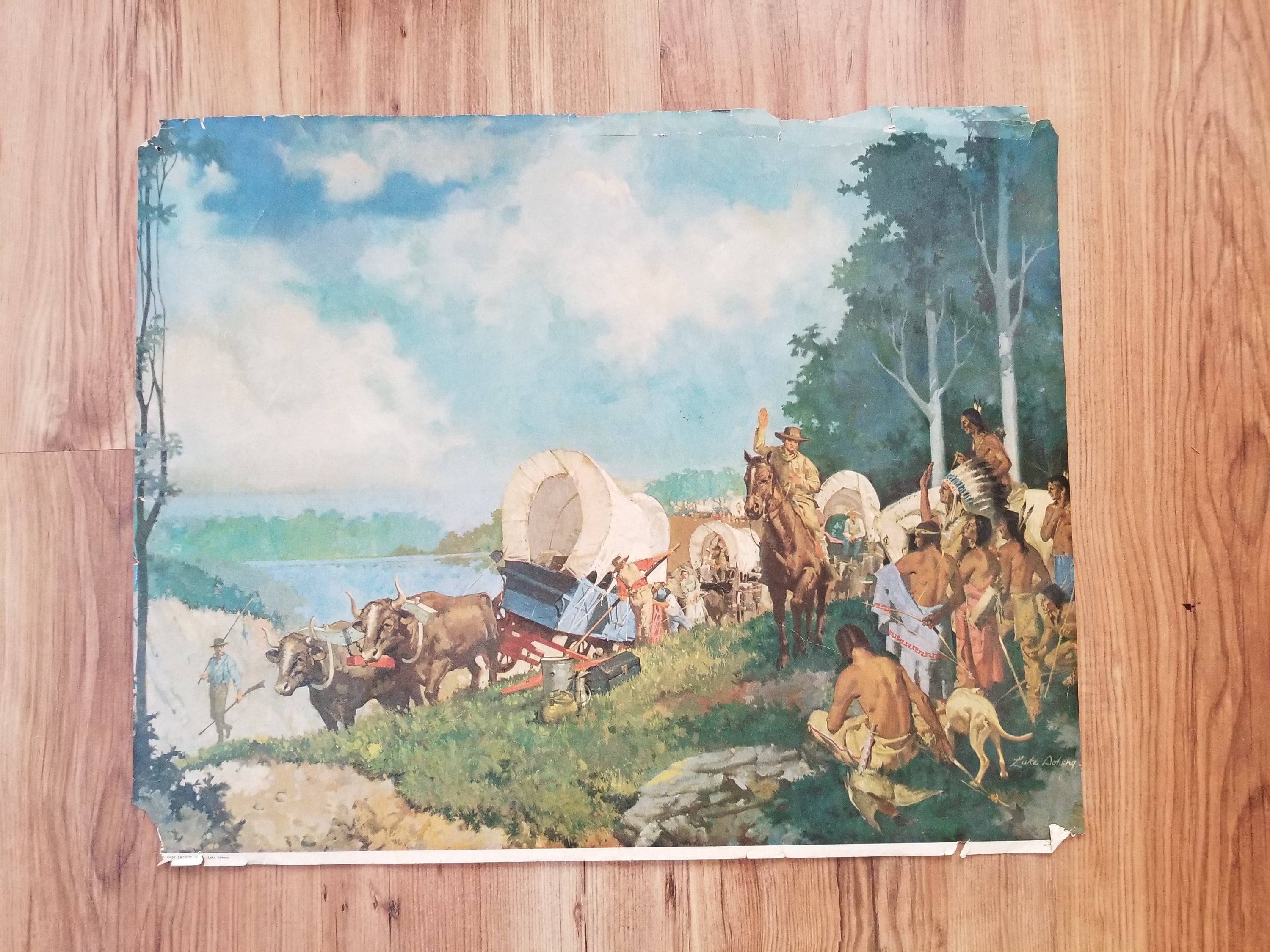 Vintage Primer Encuentro por Luke Doheny, Por Litho USA Co. - Etsy España