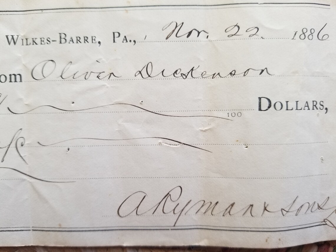 Vintage Invoice A. Ryman & Sons Antique Receipt Accounting - Etsy