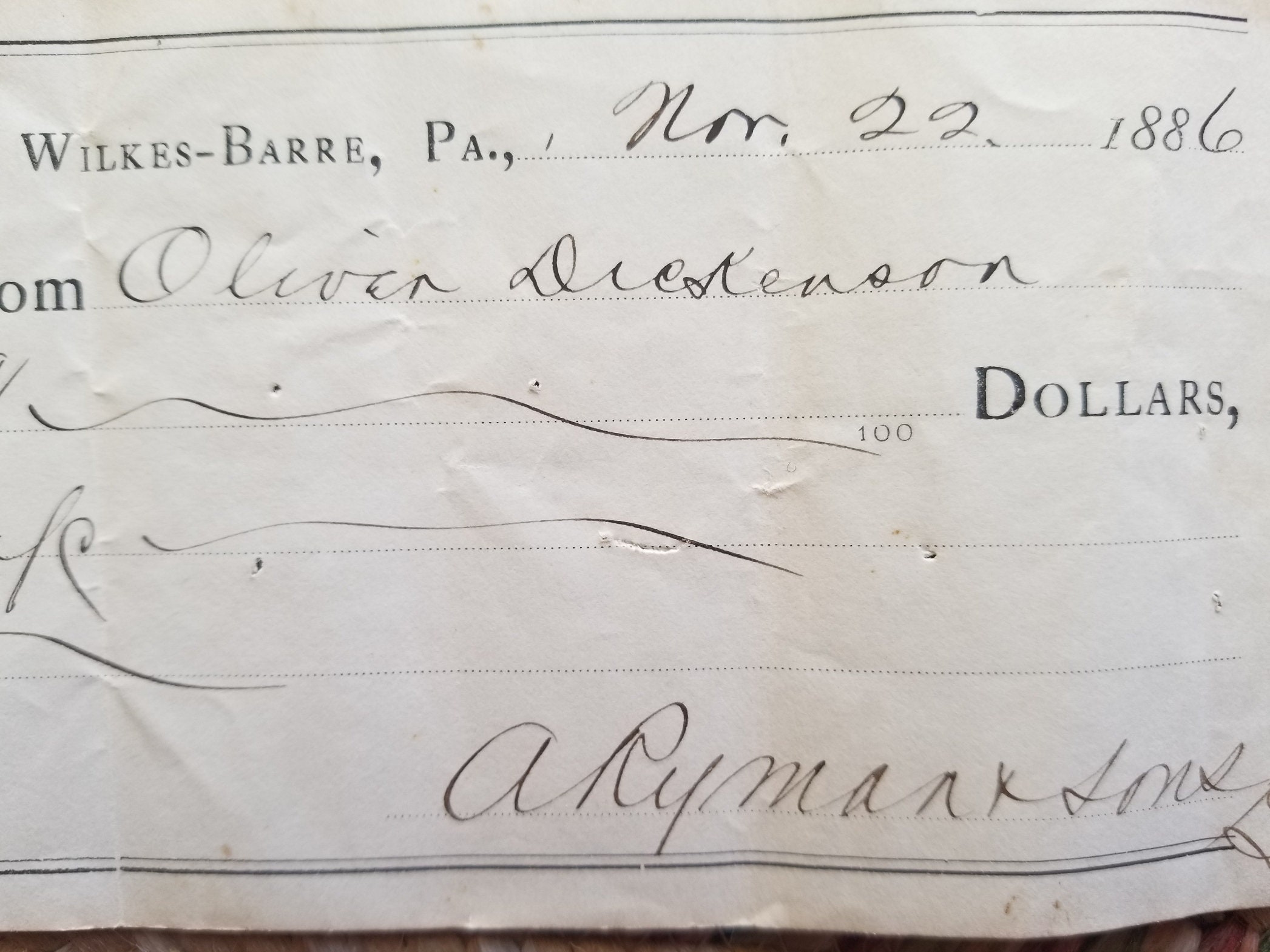 Vintage Invoice A. Ryman & Sons, Antique Receipt; Accounting ...
