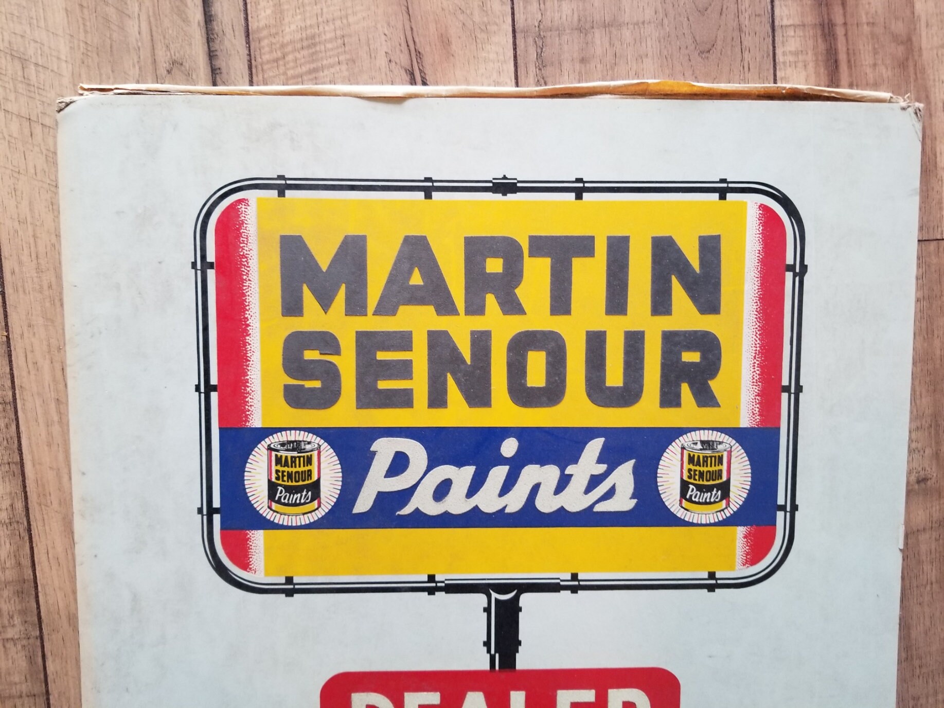 Vintage Martin Senour Paints Dealer Advertising Sign Business Ads and ...