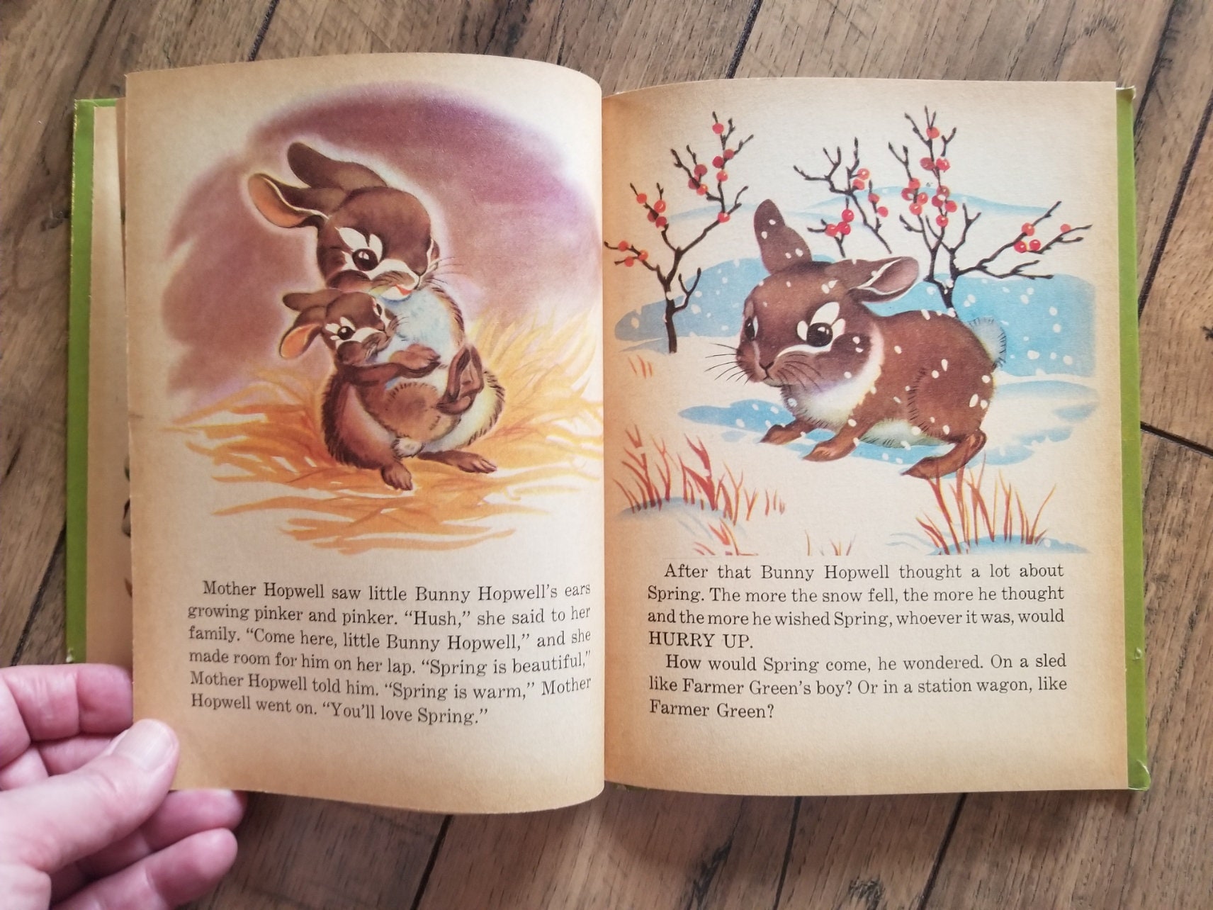 Vintage 1954 "bunny Hopwell's First Spring" Children's Book; Story by ...