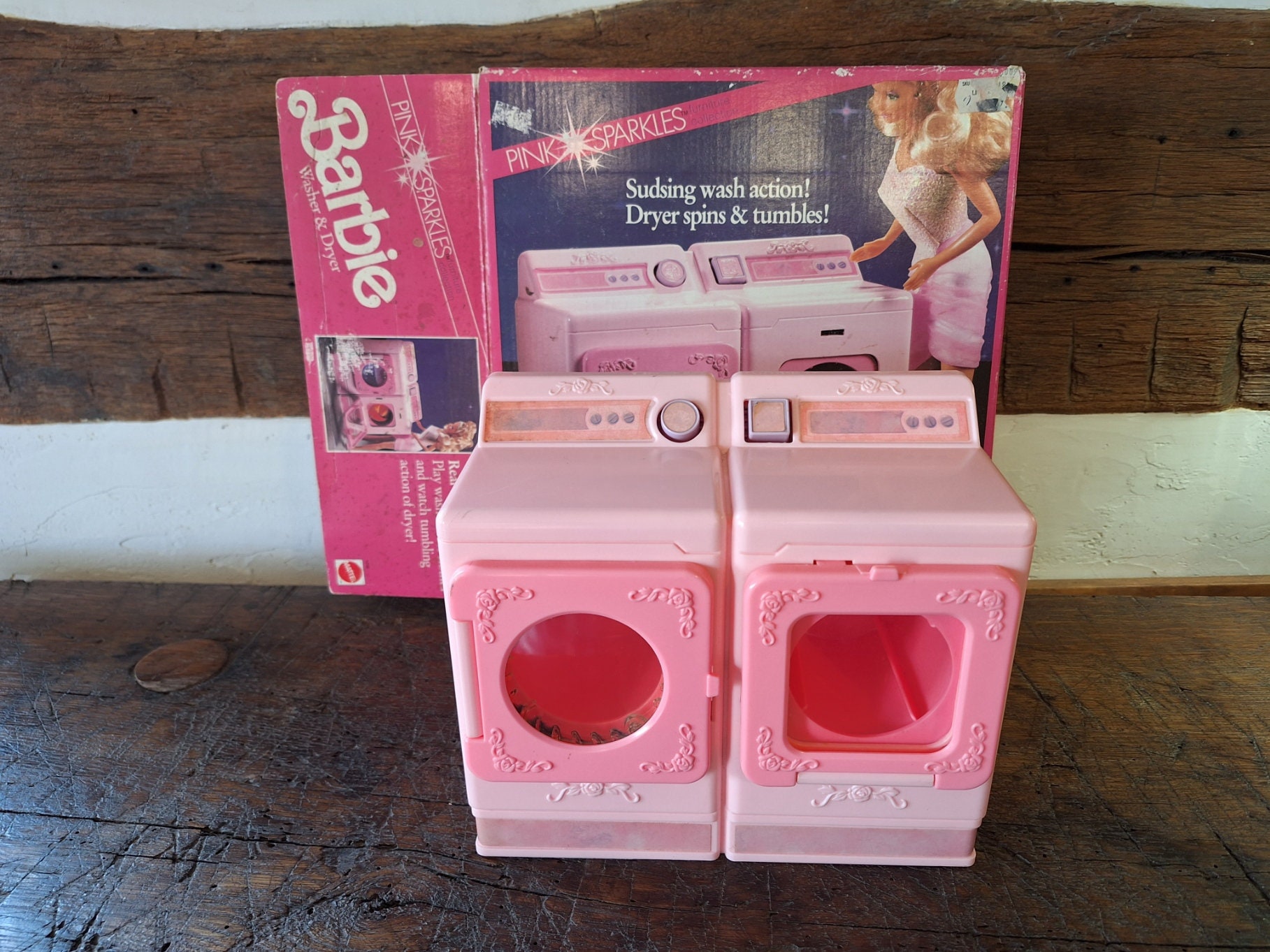 Barbie Pink Sparkles Washer and Dryer Play Set Fashion Doll Furniture ...