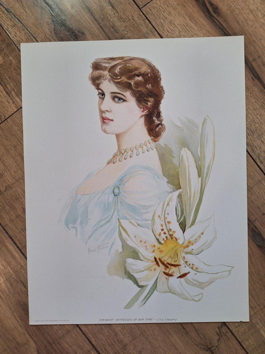Vintage 1904 Actress Lillie (aka Lily) Langtry Antique Lithograph Print ...