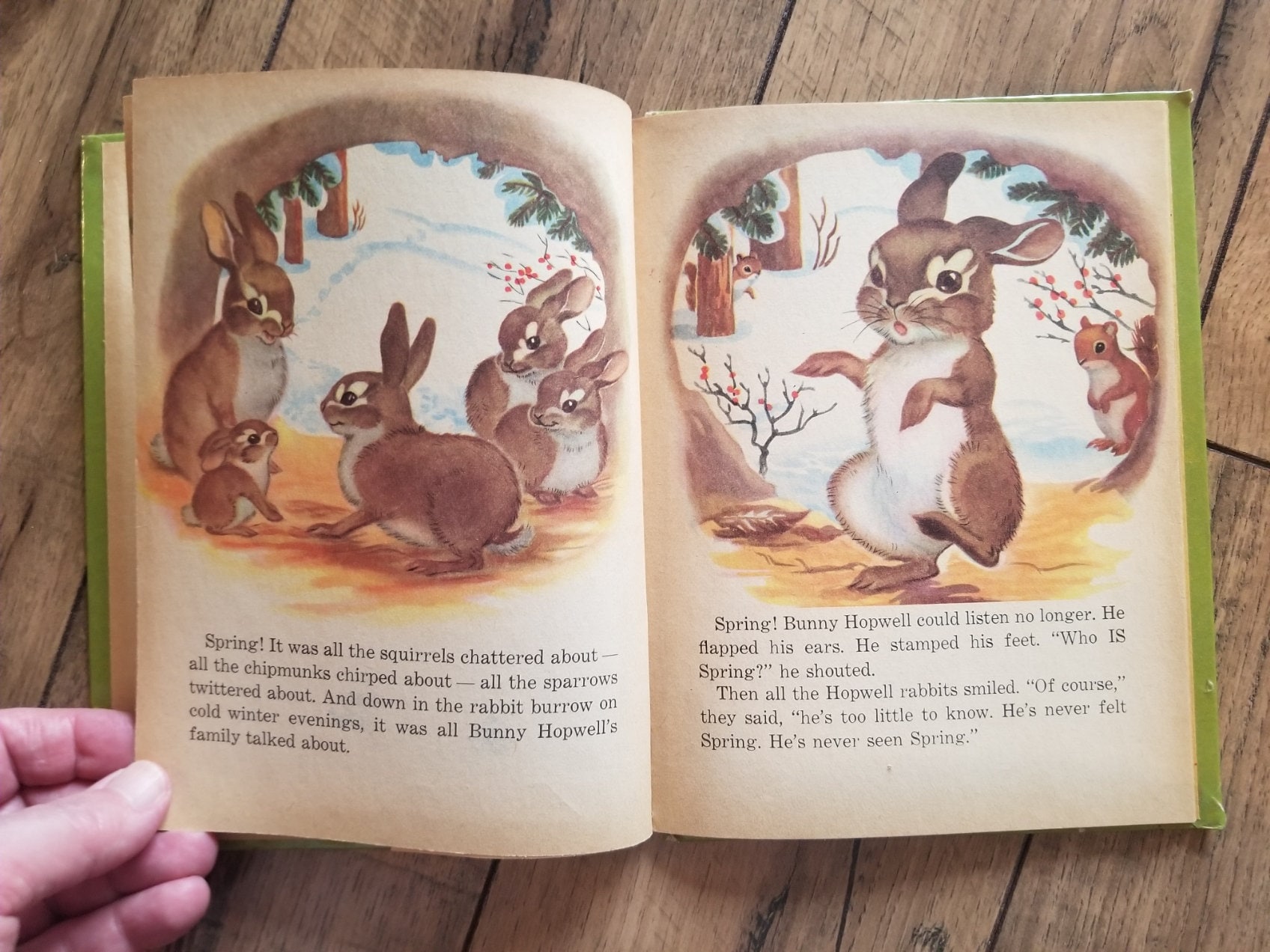 Vintage 1954 "bunny Hopwell's First Spring" Children's Book; Story by ...