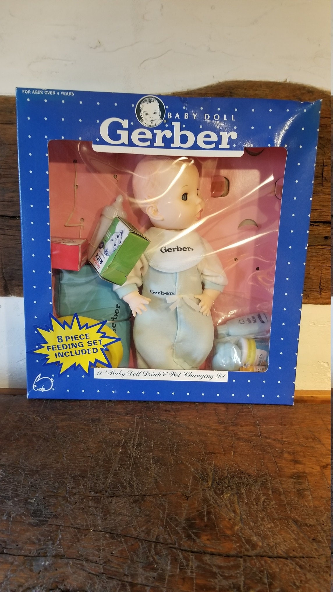 Vintage 1991 Gerber Baby Doll - 11 Inch - Drink & Wet Changing Set; 8 ...