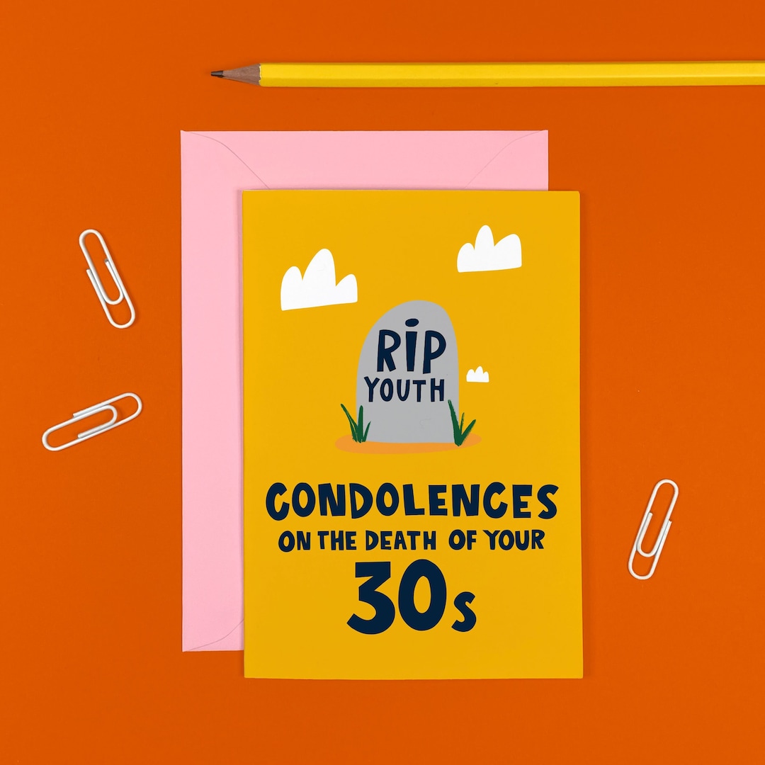 Condolences Birthday Card - Funny - Humour - 40th Birthday - 40s - Etsy