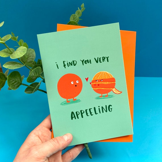 I Find You Very Appeeling Card Funny Valentines | Etsy