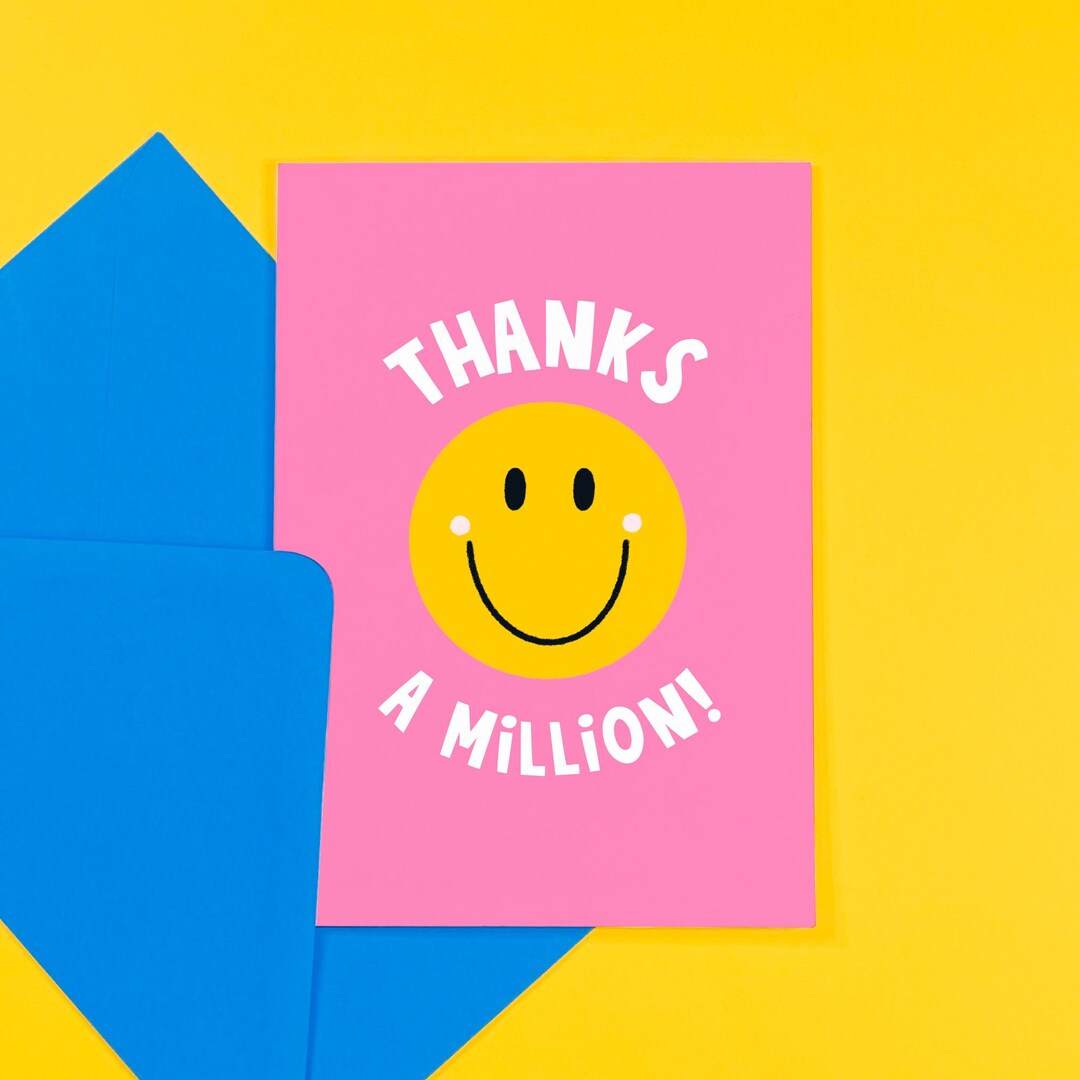 Thanks a Million Card - Thank You - Funny - Humour - Cute ...