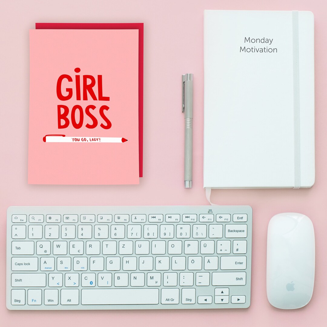 Girl Boss Card Cool Woman Boss Empowerment Well Done - Etsy