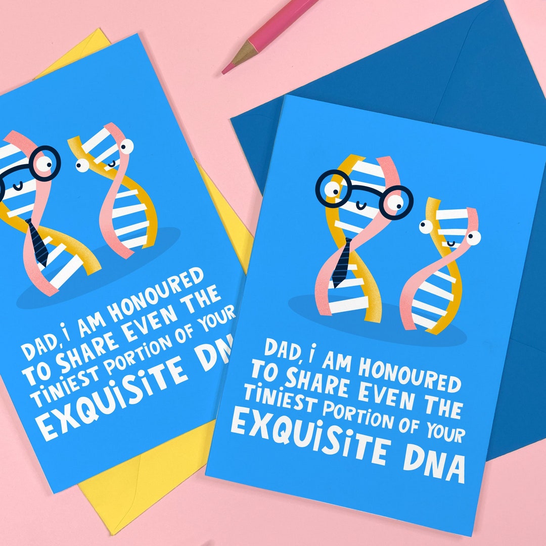 DNA Father's Day Card - Dad - Humour - Funny - Daddy - Family - Science ...