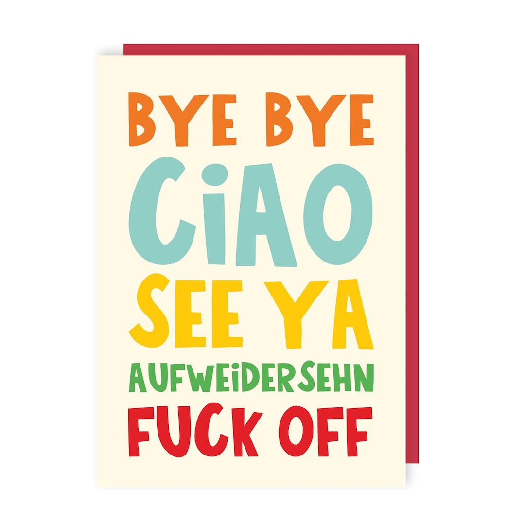 Funny Leaving Card: Rude Goodbye, New Job Card - Etsy