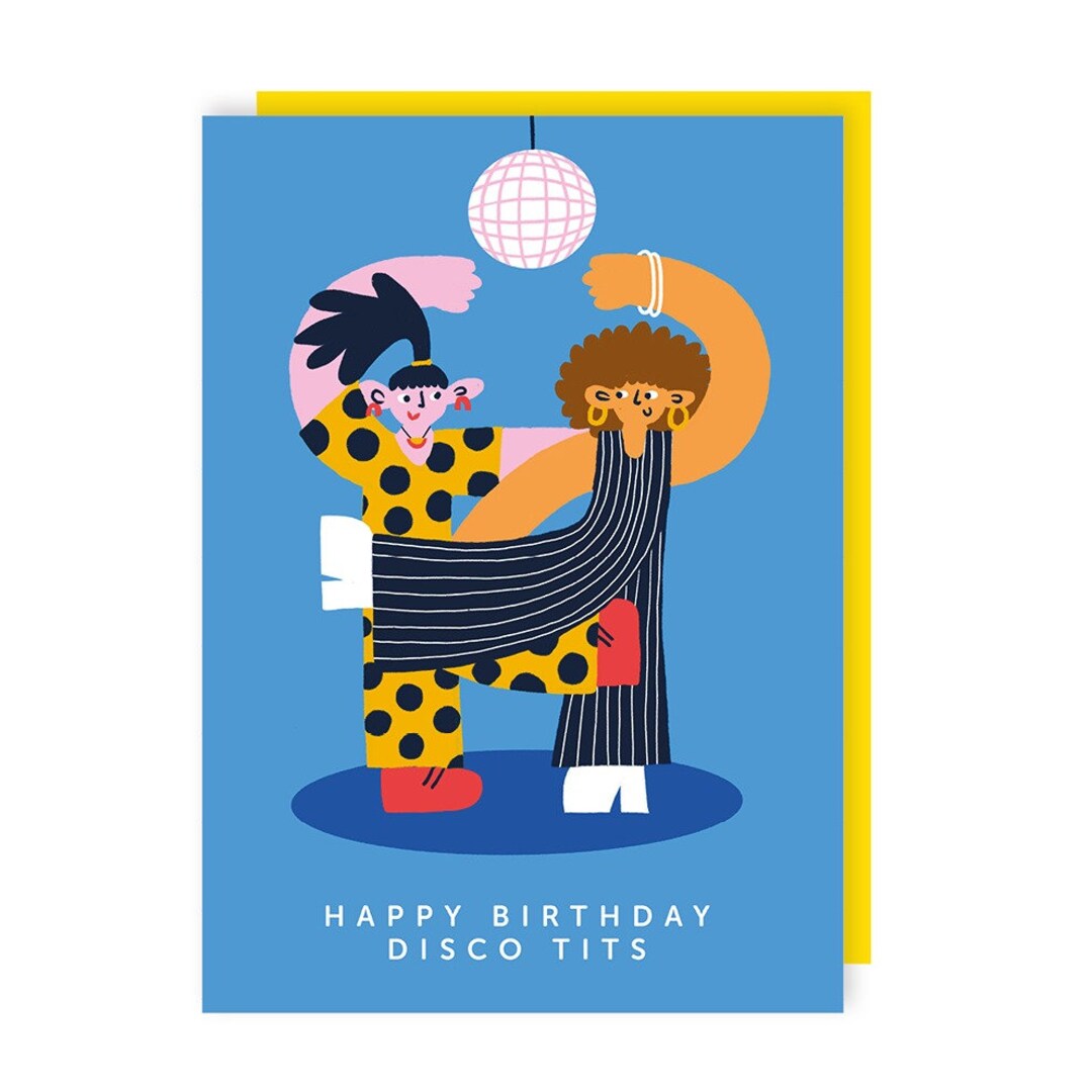 Funny Disco Birthday Card: Cheeky Bestie Gift - Etsy