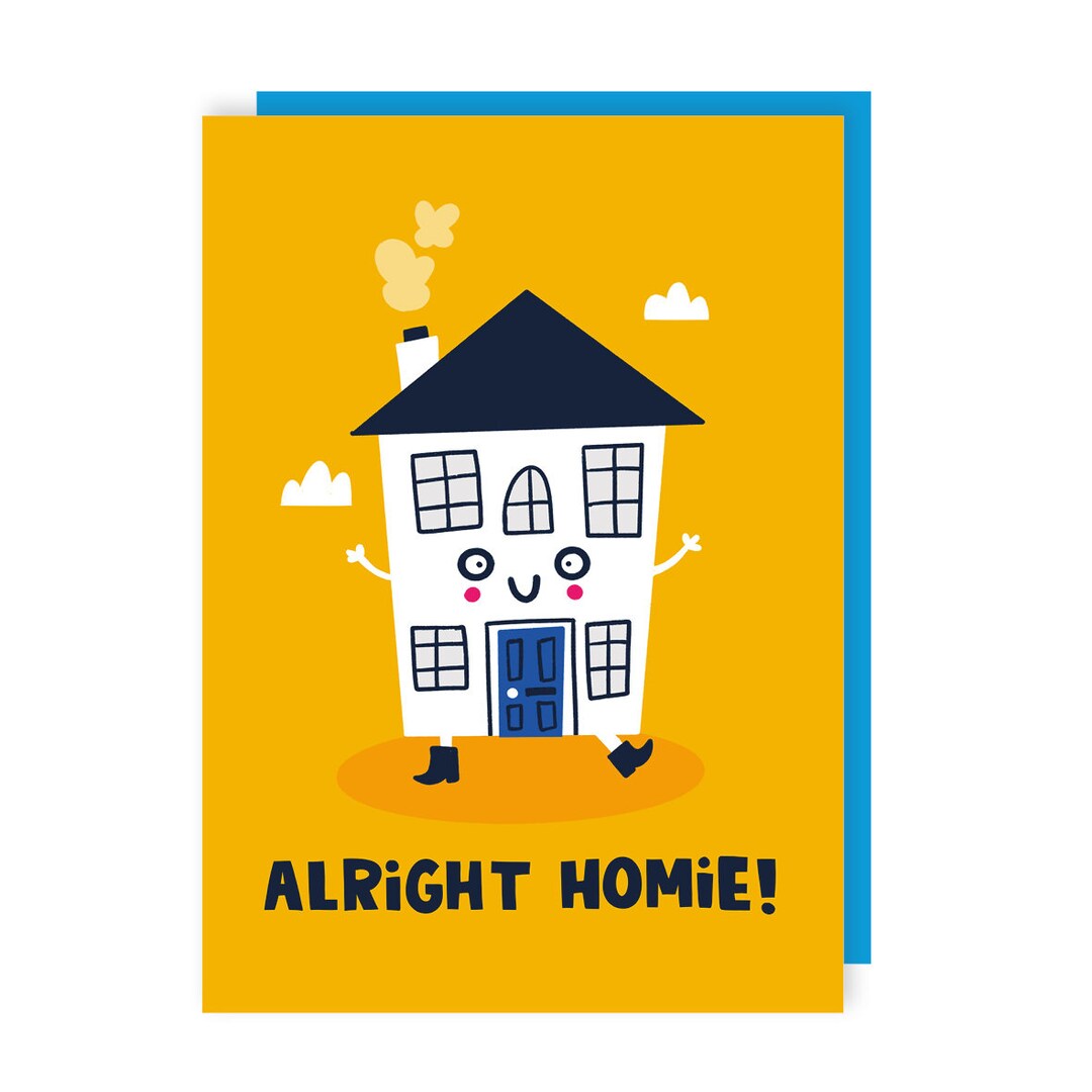 Alright Homie New Home Card: Funny Illustrated Housewarming Pun - Etsy