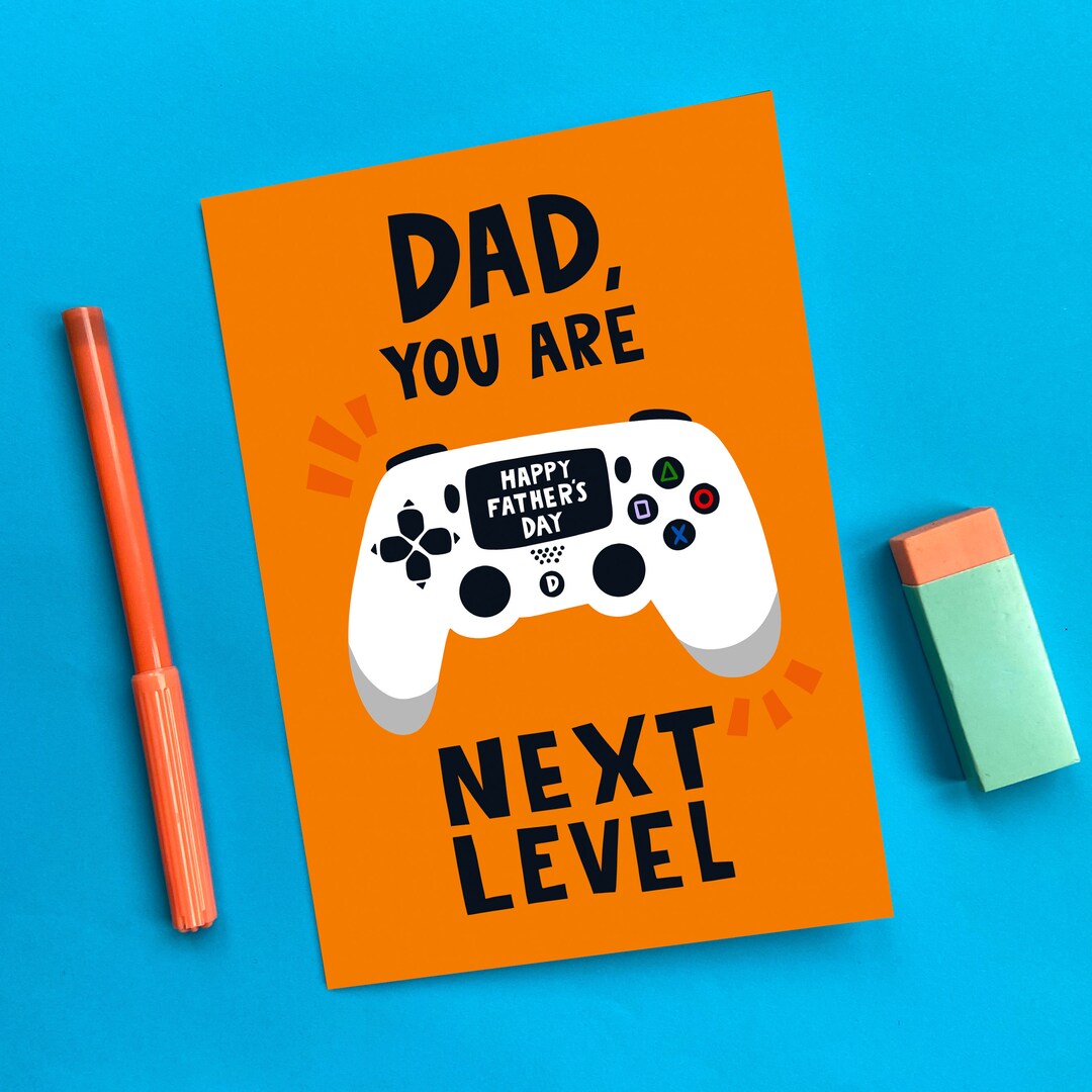 Gaming Father's Day Card Dad Humour Funny Daddy Playstation Nintendo ...