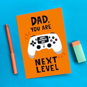 Gaming Father's Day Card Dad Humour Funny Daddy Playstation Nintendo ...