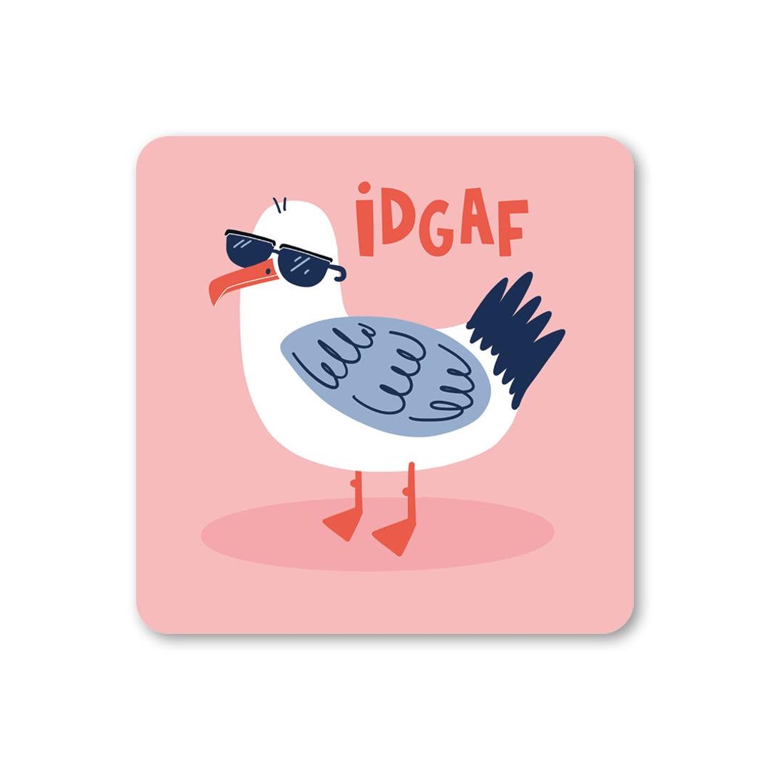 IDGAF Seagull Coaster: Funny Rude Homeware Gift - Etsy