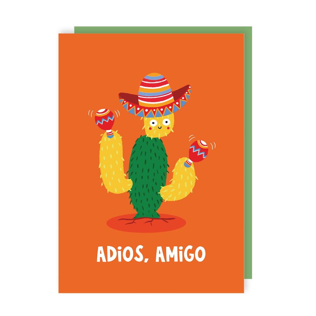 Adios Leaving Card - Cactus - Congratulations - You're Leaving ...